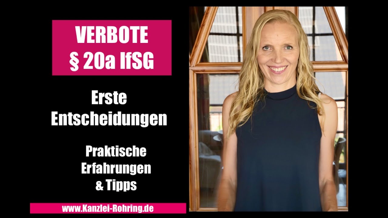 Einrichtungsbezogene Impfpflicht : Verbote § 20a IfSG- Erste ...