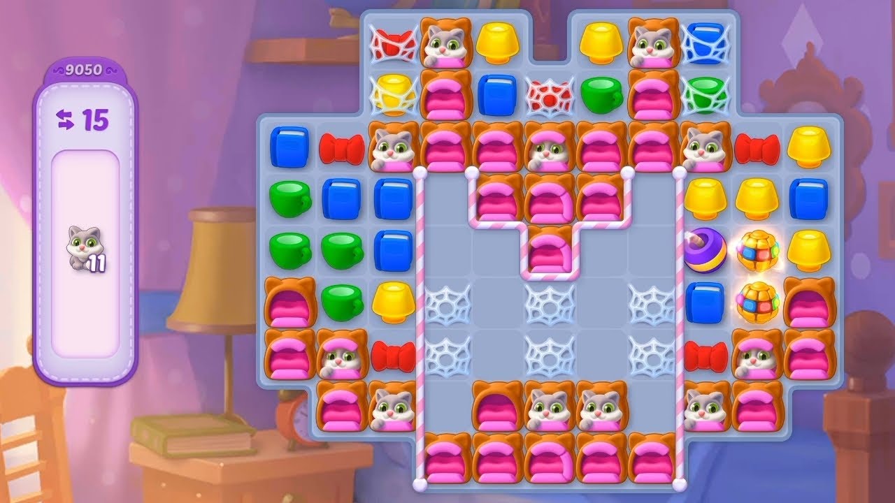homescapes level 9050 | homescapes hard level - YouTube