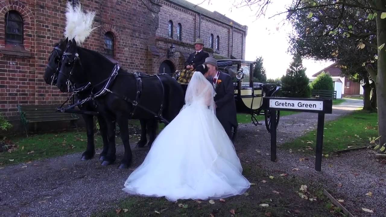 Tartan Carriages at Anvil Hall, Gretna Green Wedding Venue - YouTube