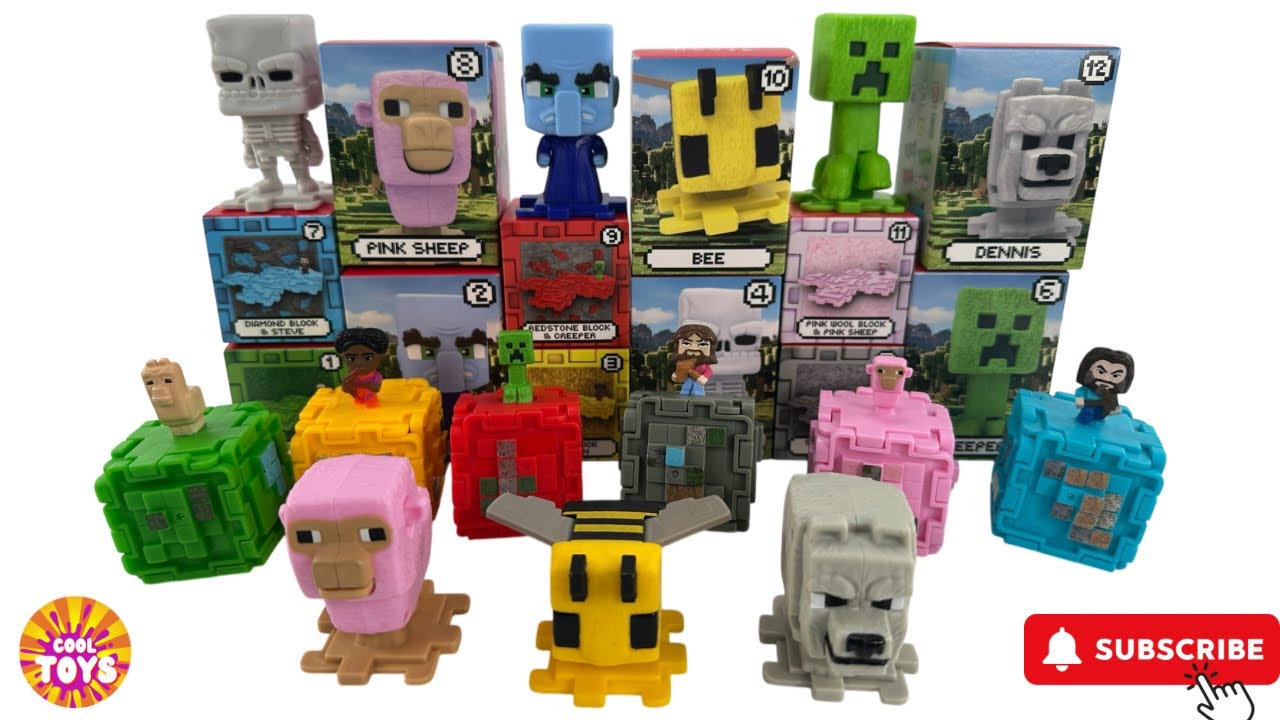 MINECRAFT FULL SET KIDS Happy meal Toys From Mcdonal's - YouTube
