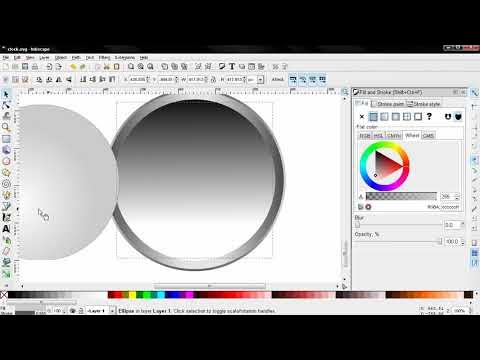 Clock Vector Graphic PART 1 - Inkscape Tutorial - YouTube
