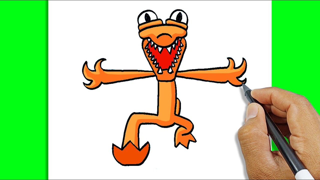 How To Draw Orange From Rainbow Friends Easy Step By Step | Rainbow ...