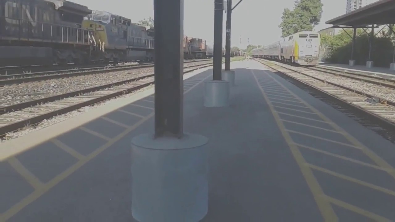 3 Trains from Platform 2 - London VIA Station on June 14th, 2018 (read ...