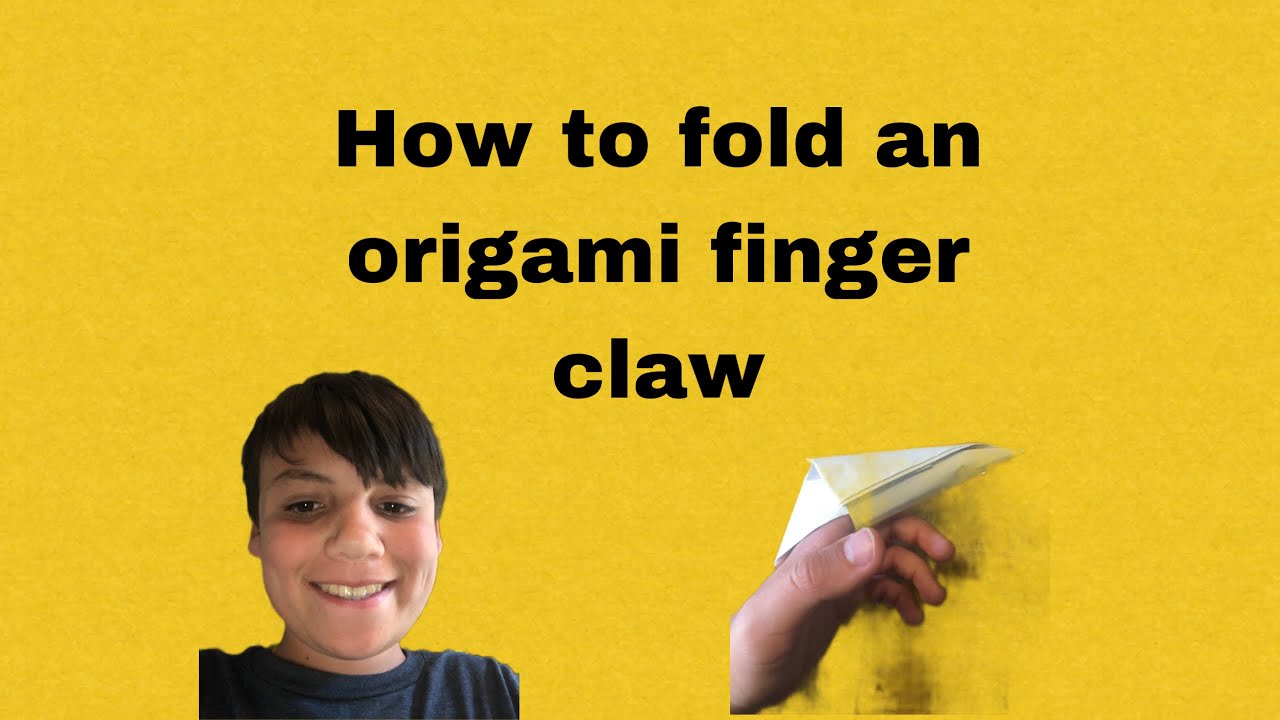 How to fold an origami finger claw easy and fun to make - YouTube
