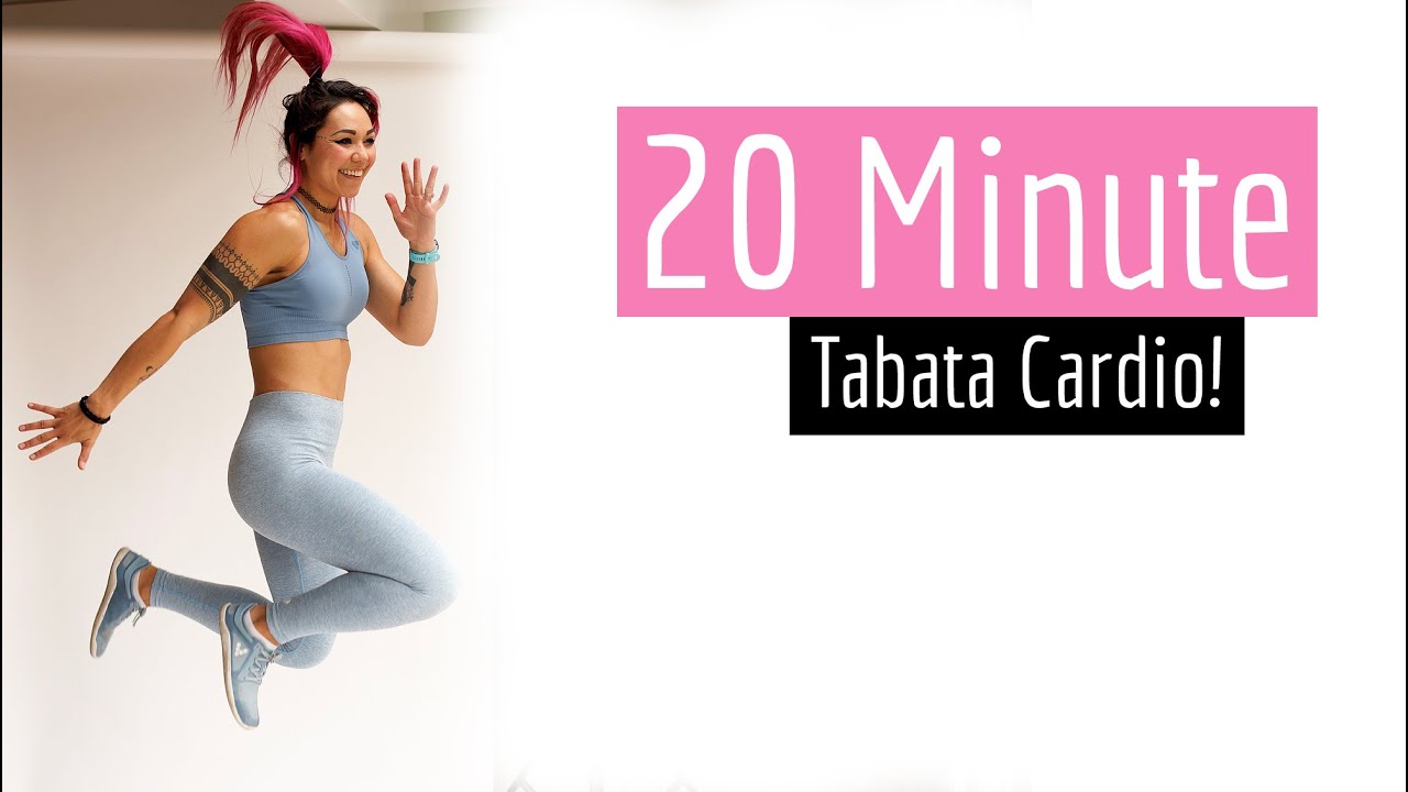 20 Minute INTENSE Tabata Cardio Workout! | Warm Up & Cool Down Included ...