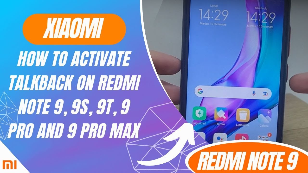 How to activate talkback on Redmi Note 9, 9S, 9T, 9 Pro and 9 Pro Max - YouTube