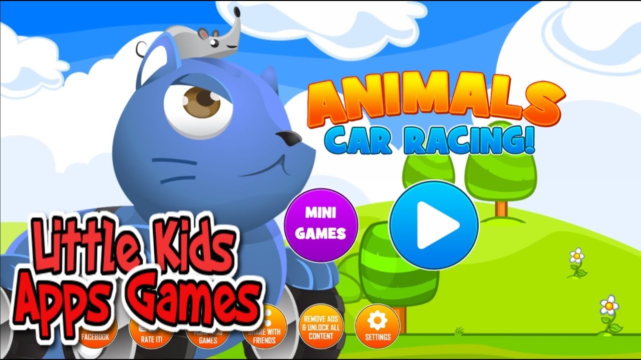 Animal Cars Racing Different Kinds of Animals with Wheels for Kids Part ...