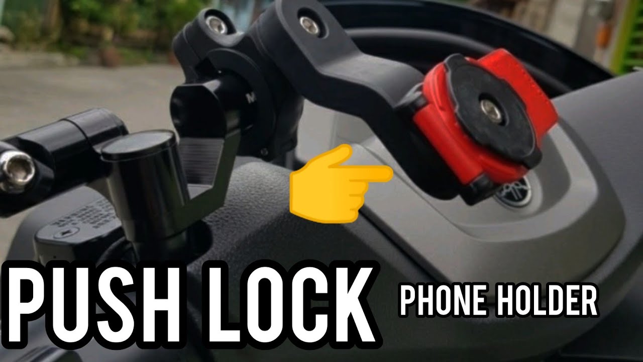 PUSH LOCK PHONE HOLDER FOR MOTORCYCLE AND BICYCLE REVIEW IN 2022 - YouTube