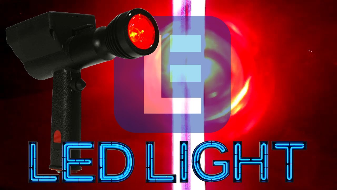 Red LED Pistol Grip Hunting Spotlight - 16 Hour Runtime - Rechargeable ...
