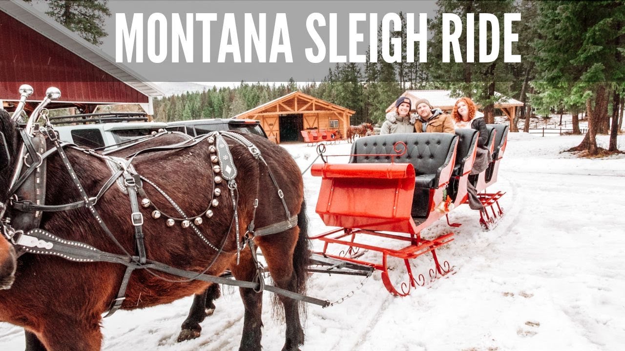 Living in Montana in the Winter - Family Sleigh Ride #whitefishmt # ...