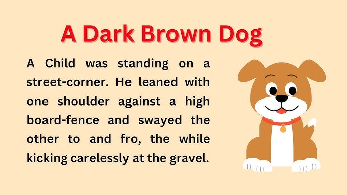 Un Cane Marrone Scuro Di Stephen Crane A Dark Brown Dog; A Stephen