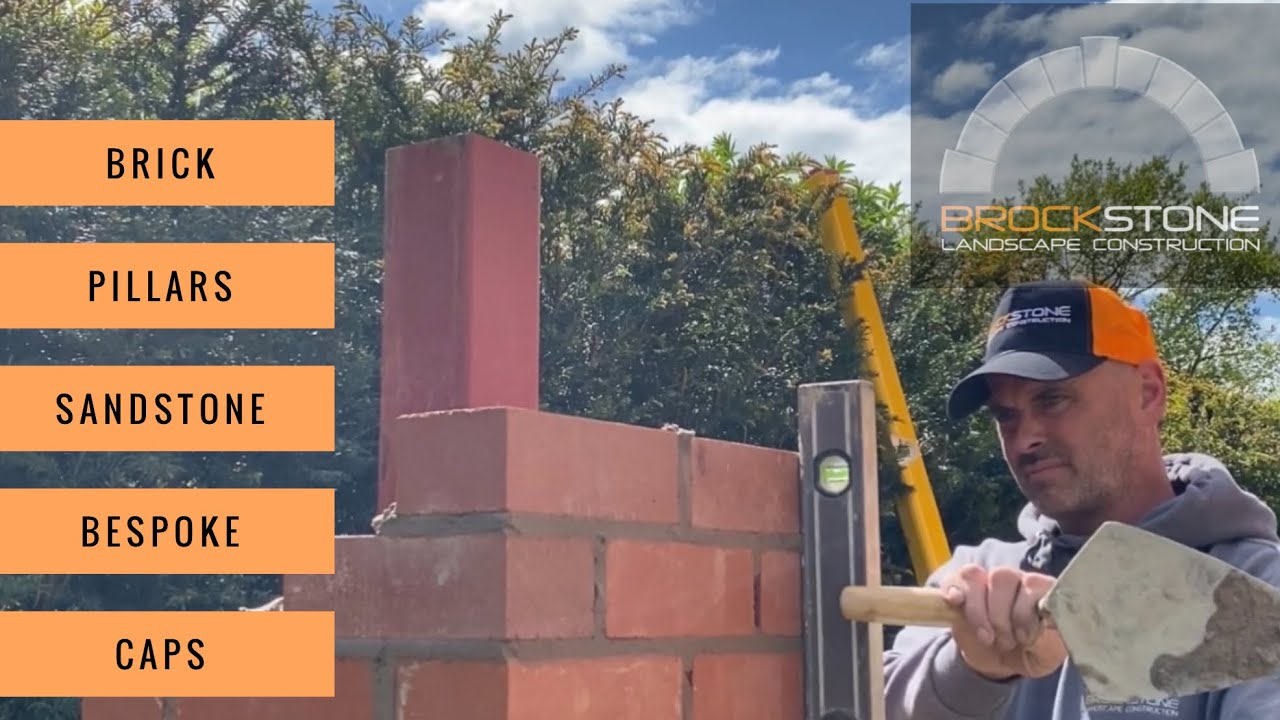 Brick Pillars & Sandstone Caps - YouTube