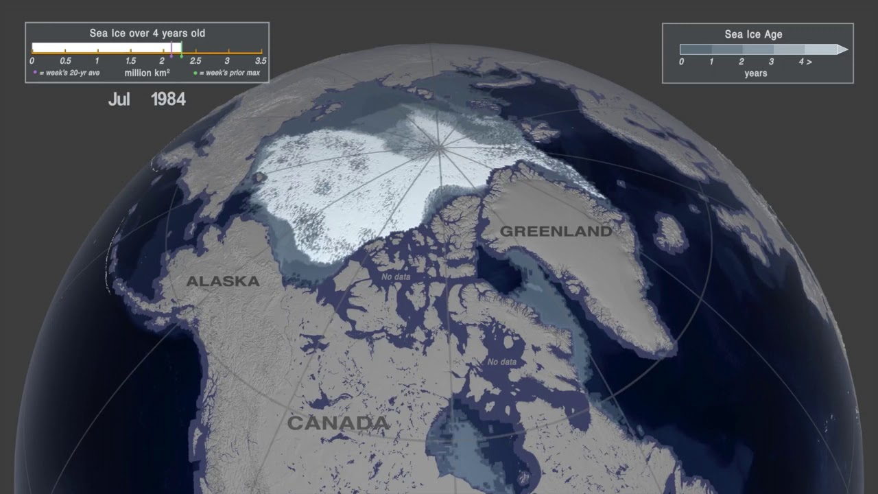NASA North Pole Arctic See Ice Changes - YouTube