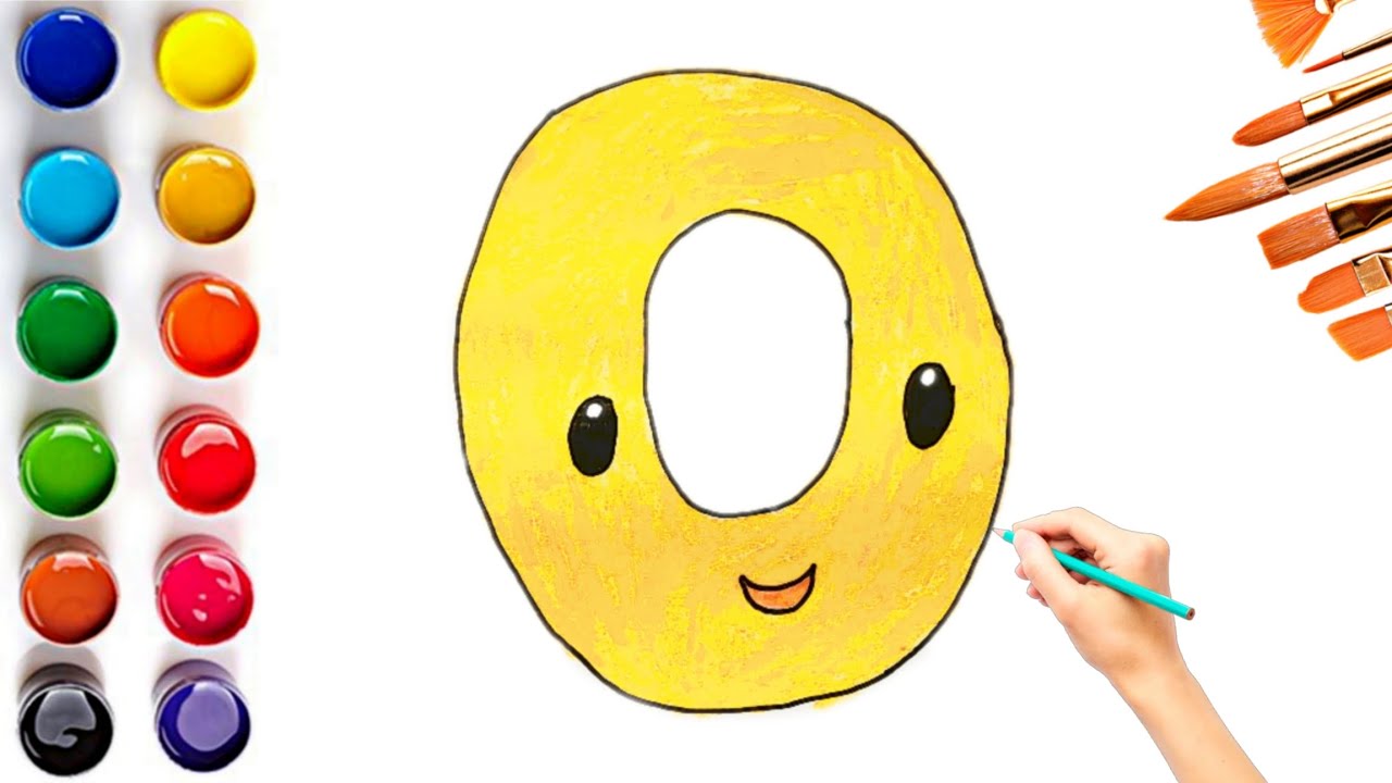 How To Draw The Cute Alphabet O Letter For Kids #drawing - YouTube