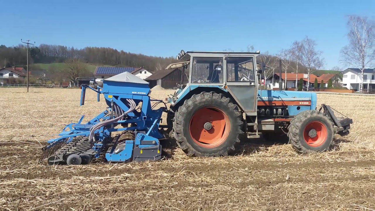 eicher 3108 und eck-sicma sämaschine - YouTube