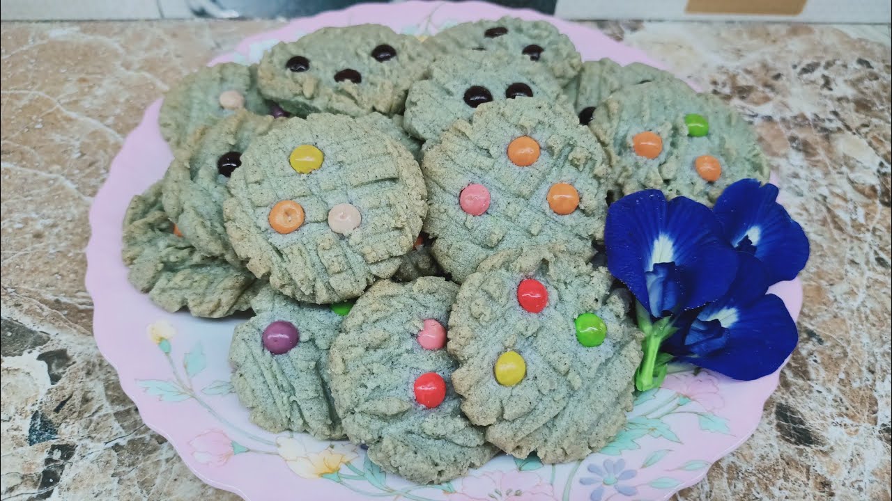 COOKIES BUNGA TELANG Renyah, Manis, Gurih, Enak ( Blue Pea Flower ...