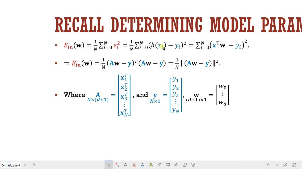 ML Lec02 Least squares linear curve fitting (regression); hyperplanes ...