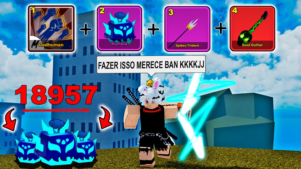 USEI o COMBO de RUMBLE com PONTO em FRUTA pra AMASSAR GERAL no BLOX ...