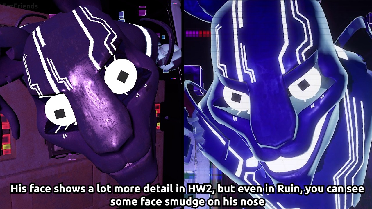 FNAF: Help Wanted 2 M.X.E.S vs Ruin DLC M.X.E.S (Comparison) - YouTube