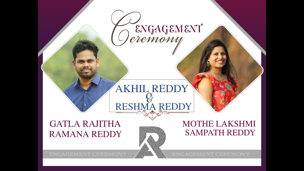 AKHIL REDDY & RESHMA REDDY'S ENGAGEMENT CEREMONY - YouTube