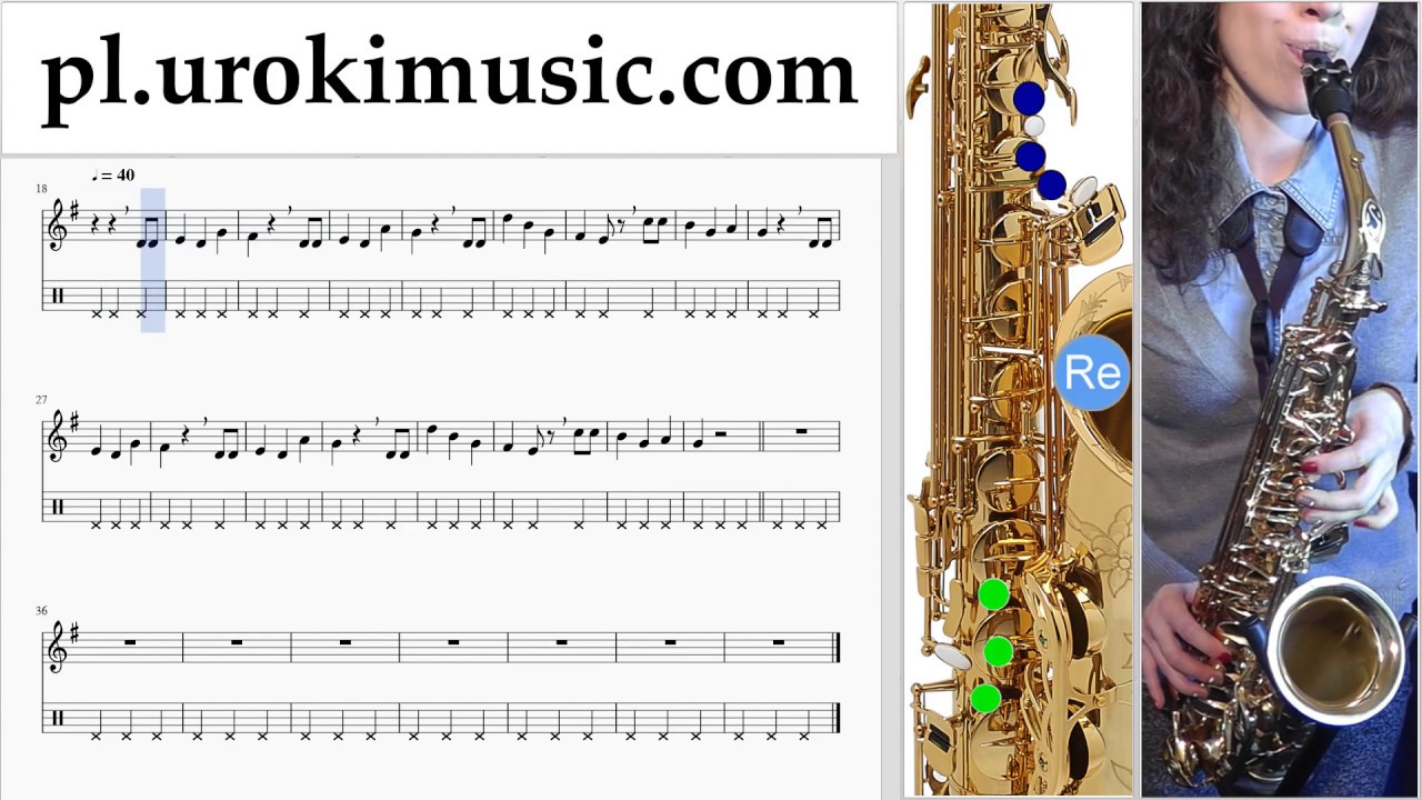 Nauka Gry Na Saksofonie (Altowy) Happy - Birthday Nuty Poradnik Część 2 ...