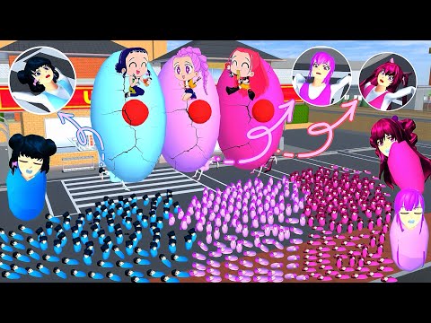 GIVING BIRTH TO 1,000 RUMI, MIRA, & ZOEY BABIES KPOP DEMON HUNTERS💜💖💙 SAKURA School Simulator 