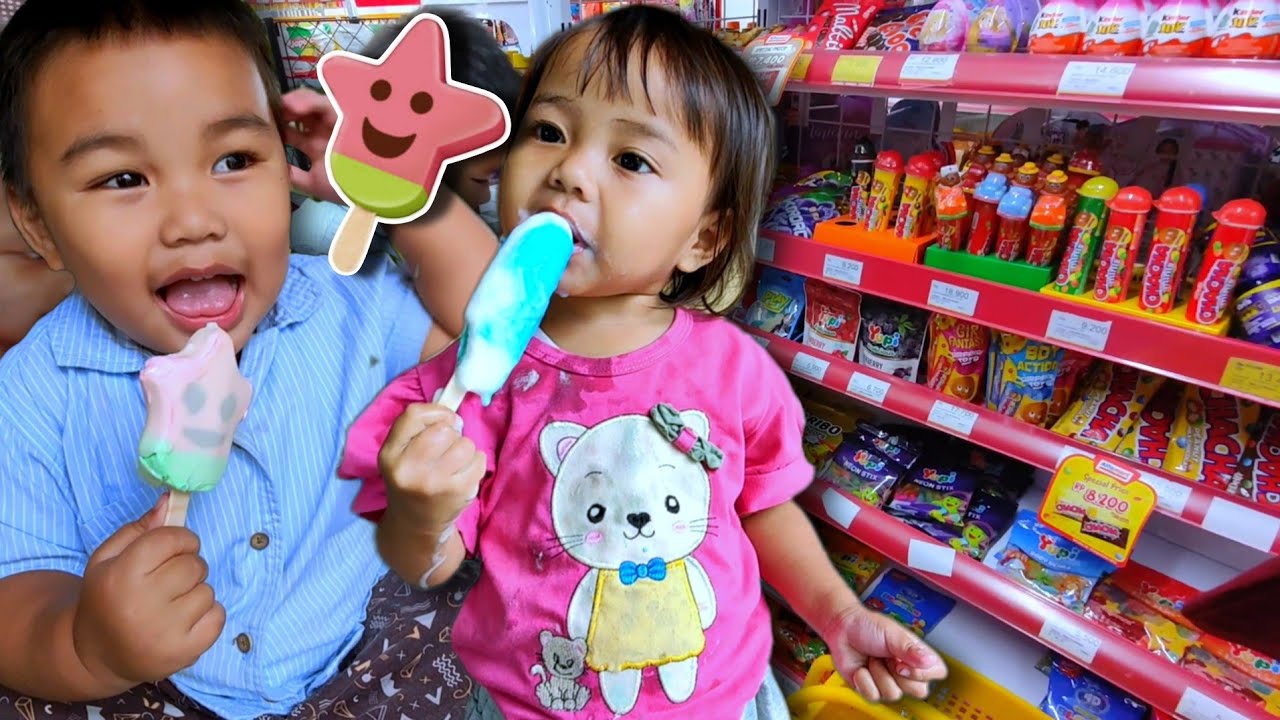 Vlog Rafisqy Makan Es Krim Karakter Spongebob, Patrick, Kakak Adik ...