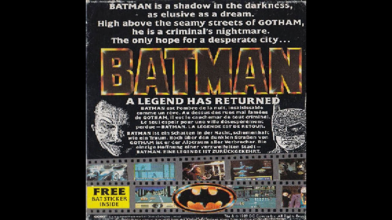 BATMAN THE MOVIE (Sinclair ZX Spectrum Gameplay Sample) - YouTube