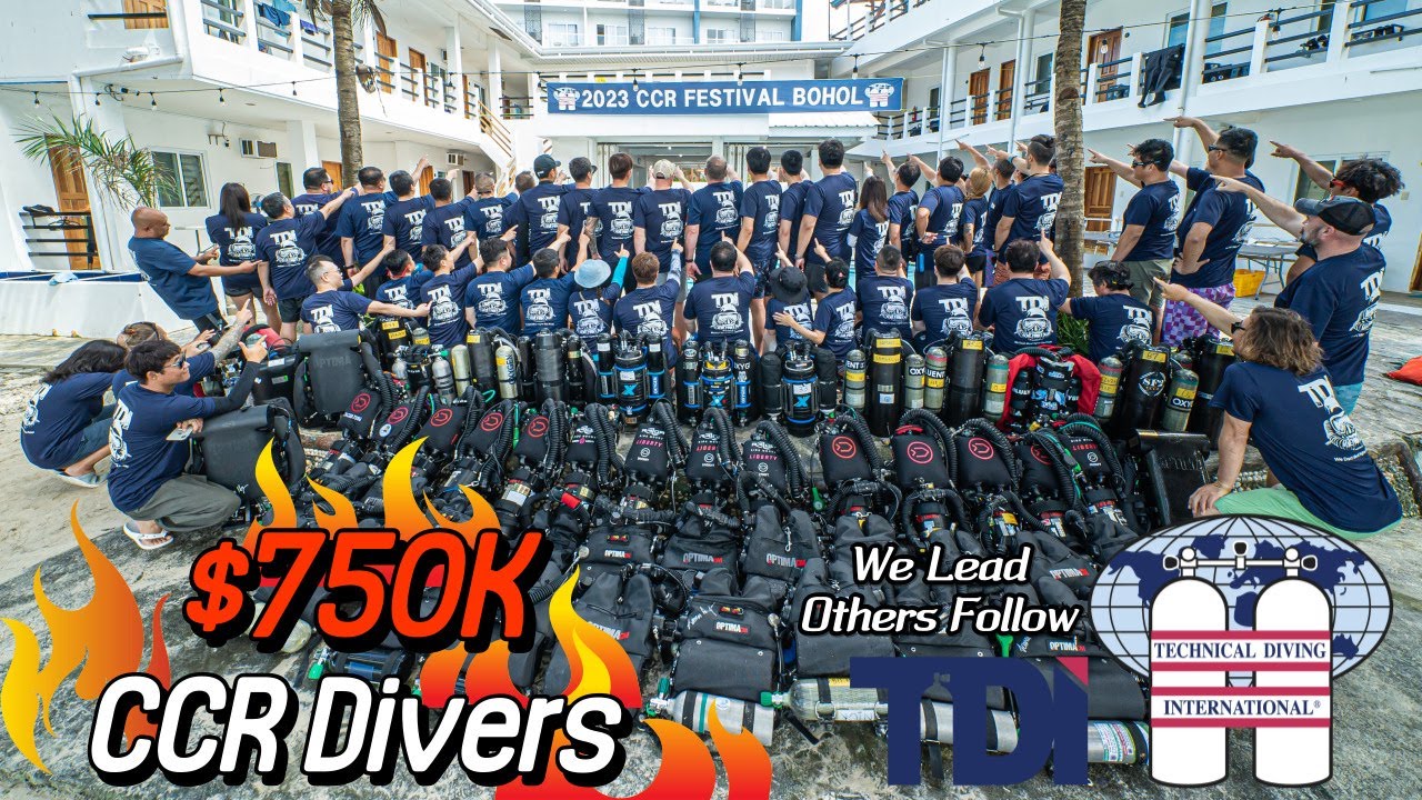 8개국 60명의 CCR 다이버가 함께 했던 최고의 축제!! TDI CCR 60 Divers in Club Hari Dive Resort, Bohol, Philippines ...