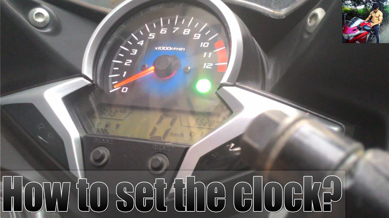 How to set the clock on cbr250r - YouTube