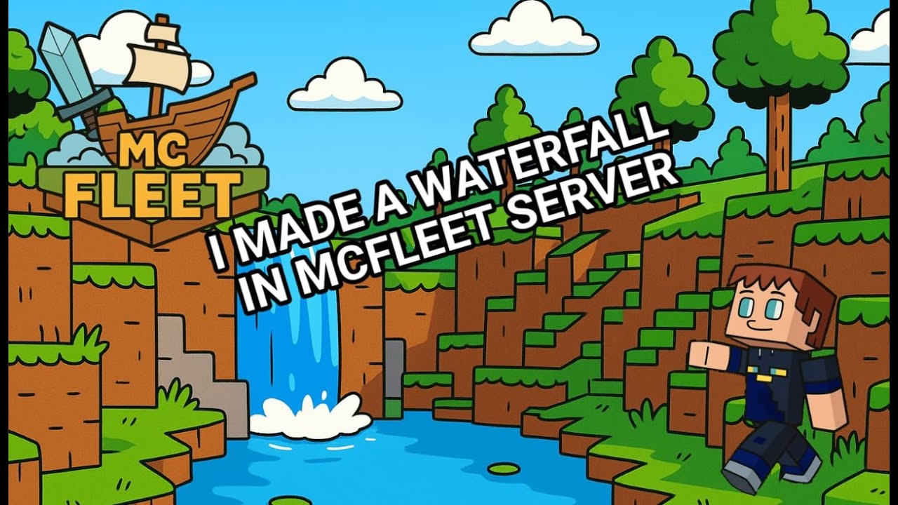 I made an op waterfall in MCFLEET server ||@GamerFleet server ...