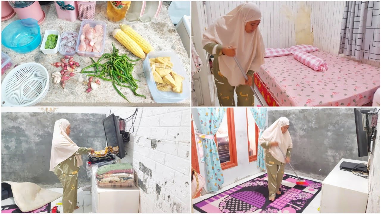 SEBELUM BERES² MASAK DULU BIAR TENANG. GANTI SPREI. BERESIN KAIN ...