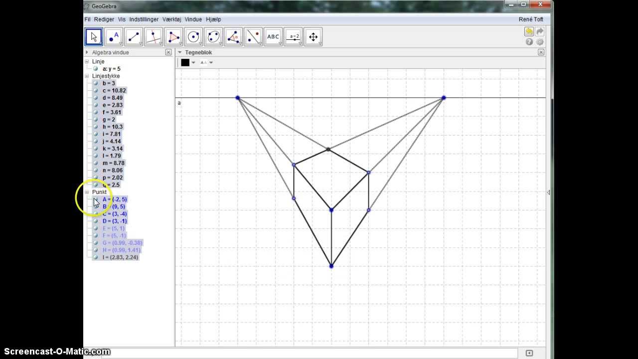 Perspektiv i geogebra - YouTube