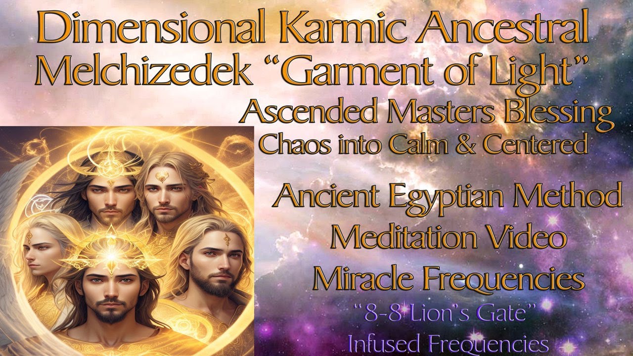 MELCHIZEDEK GARMENT OF LIGHT ASCENDED MASTERS BLESSINGS CHAOS TO CALMNESS 396 MIRACLE ...