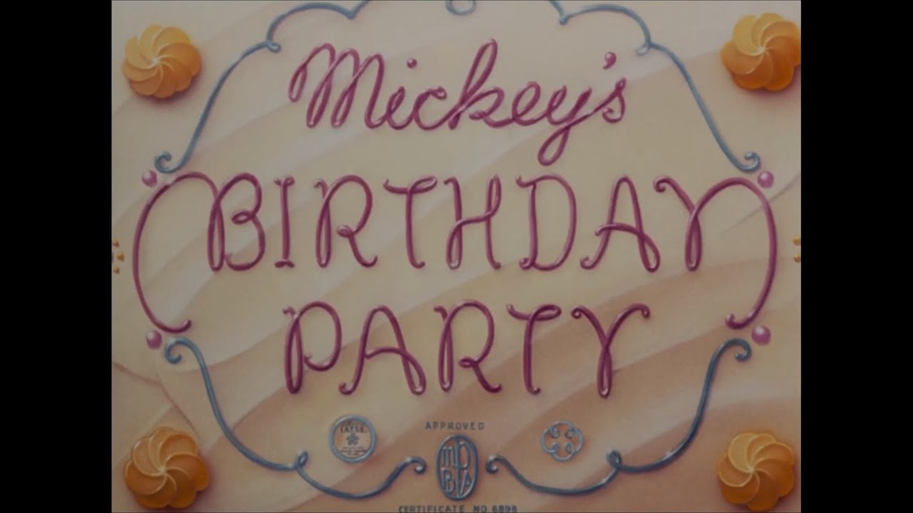 Mickey Mouse - Mickey’s Birthday Party (Title Card) - YouTube