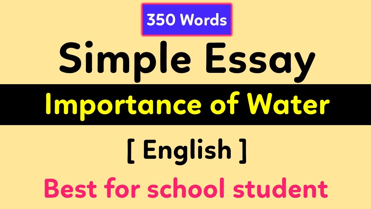 Simple essay on Importance of Water in English | Best for school ...