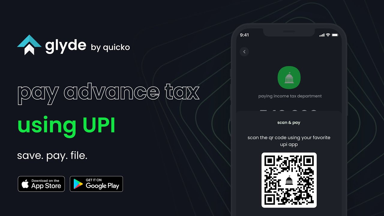 pay advance tax on glyde using UPI | glyde by quicko - YouTube
