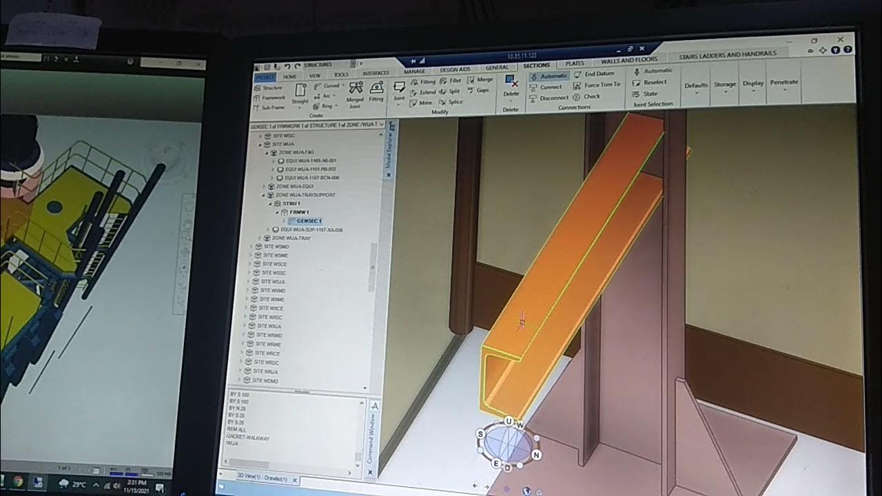 E3D Modeling, Cara buat Support - YouTube