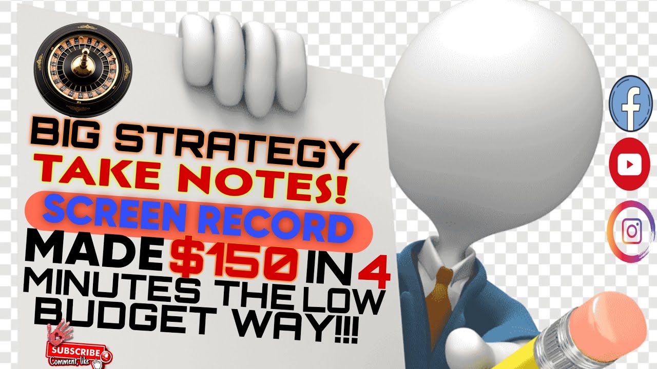 HEY FAMILY! SCREEN RECORD THIS ROULETTE STRATEGY!! MADE $150 ONLY USING ...