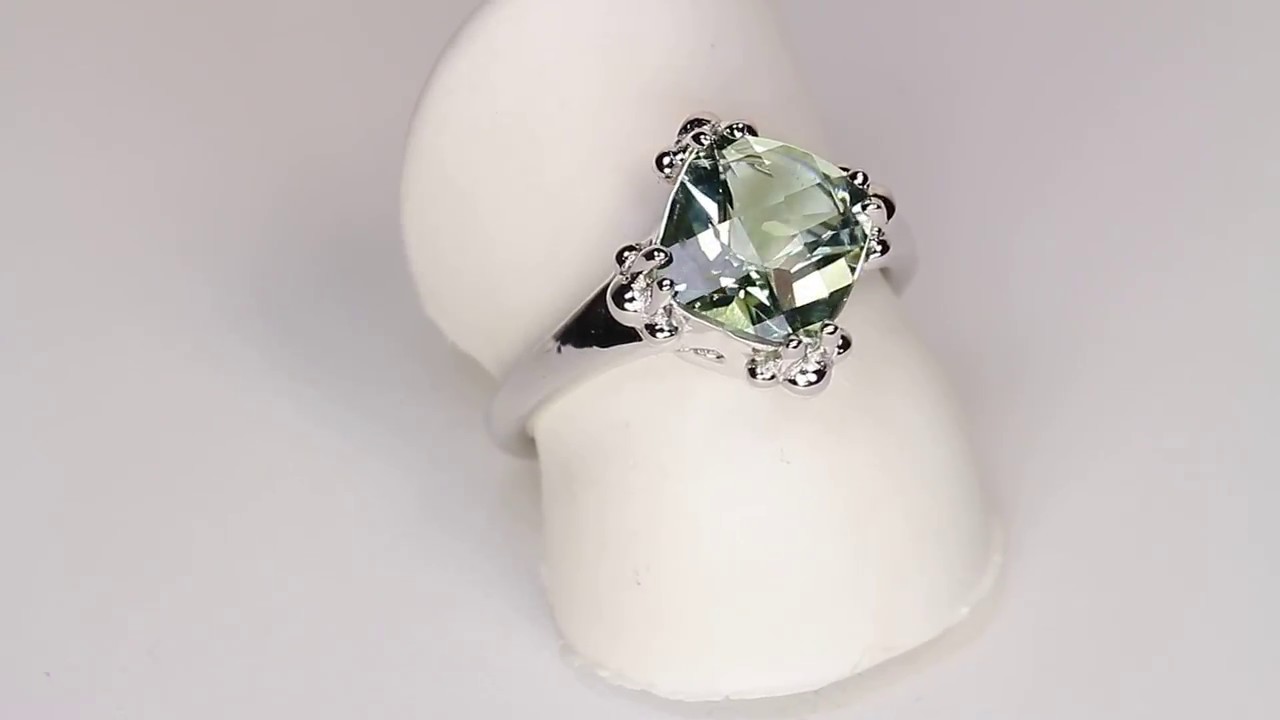 Prasiolite Ring - YouTube