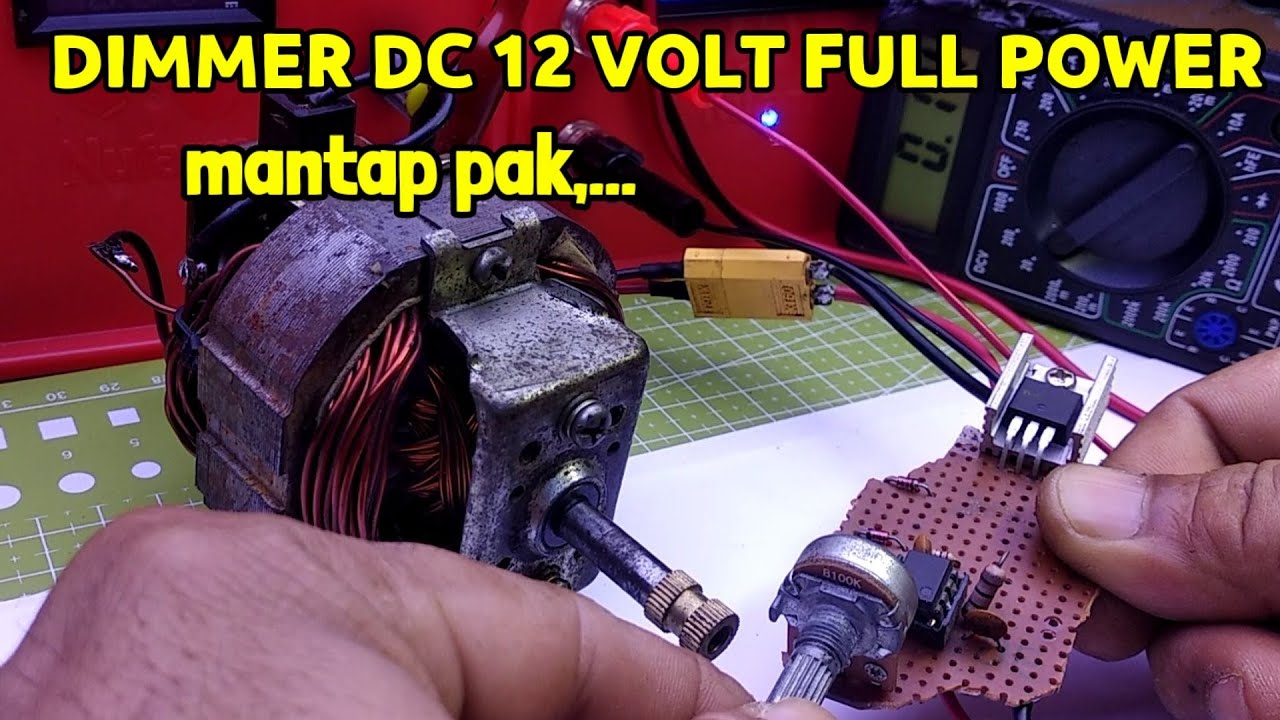 dimmer dc 12 volt untuk dinamo amper besar - YouTube