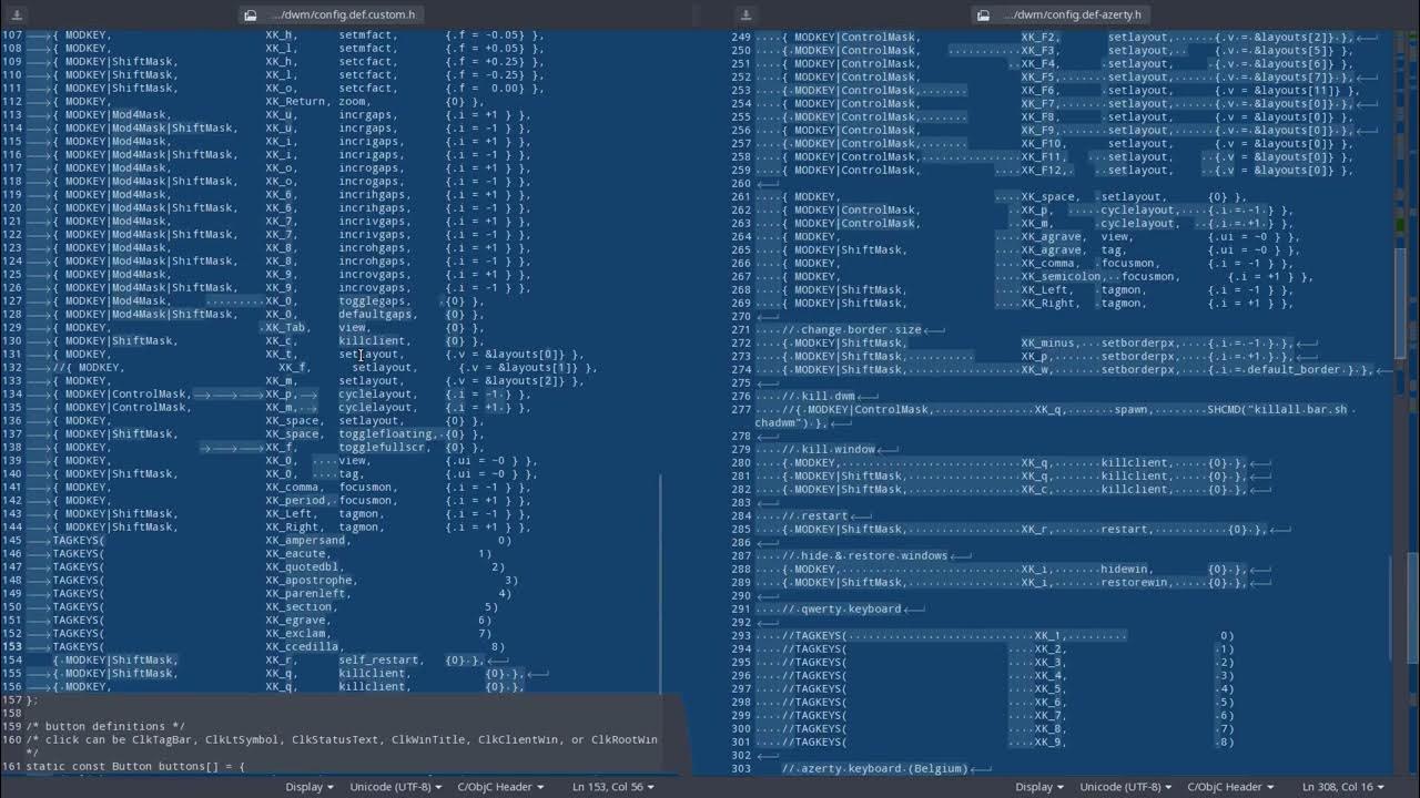 Arco : 4205 Dwm development - super + q / super + shift + q - creating azerty config - YouTube
