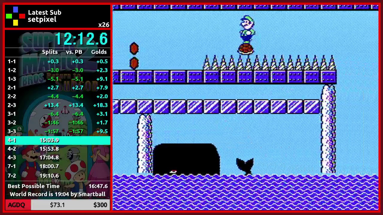 Stream Highlight: Super Mario Bros 2^2: Return to Subcon PB 18:48 - YouTube