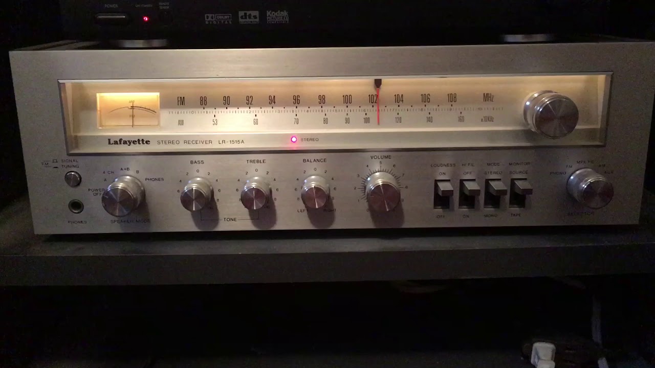 Vintage Lafayette LR-1515A Stereo Receiver - KDGE Star 102.1 - YouTube