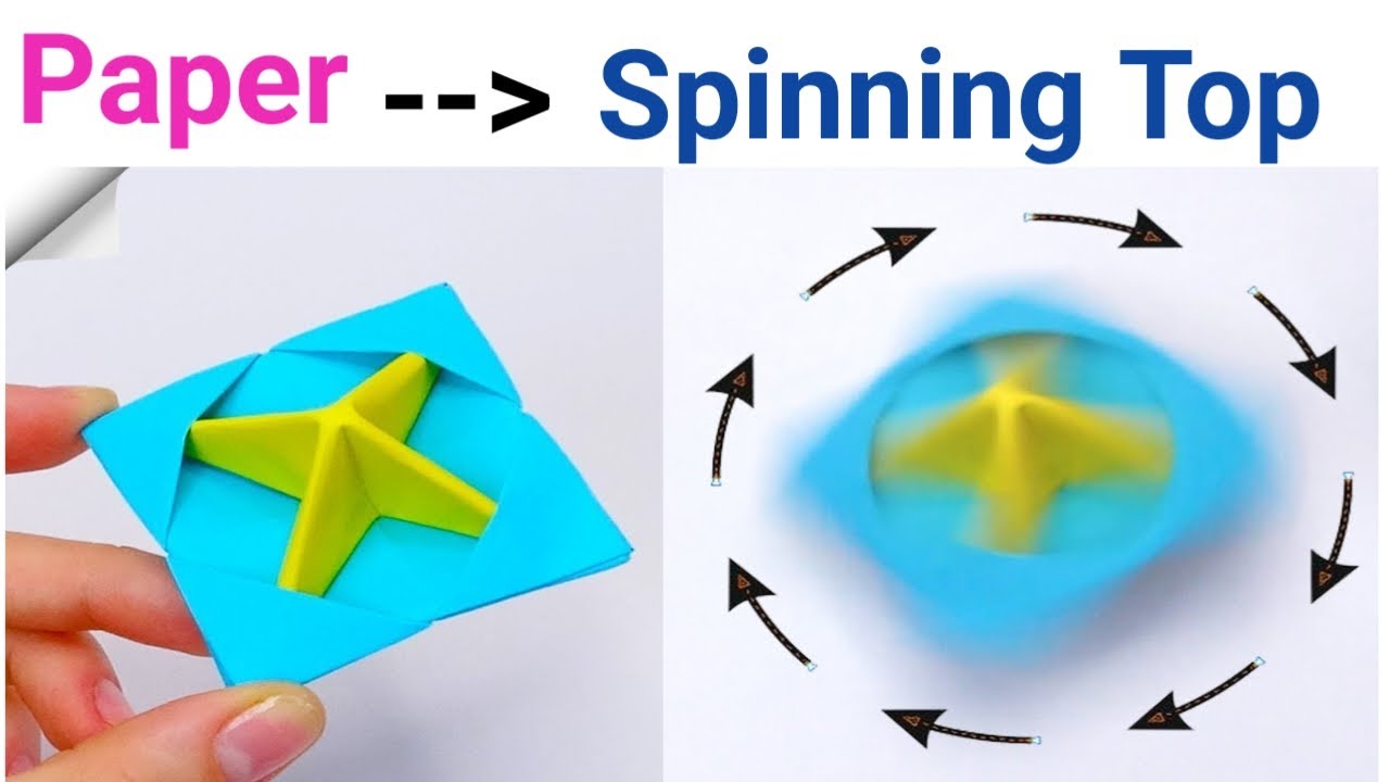 Origami paper spinning toy| Easy Craft|DIY Spinning Top|Step By Step ...
