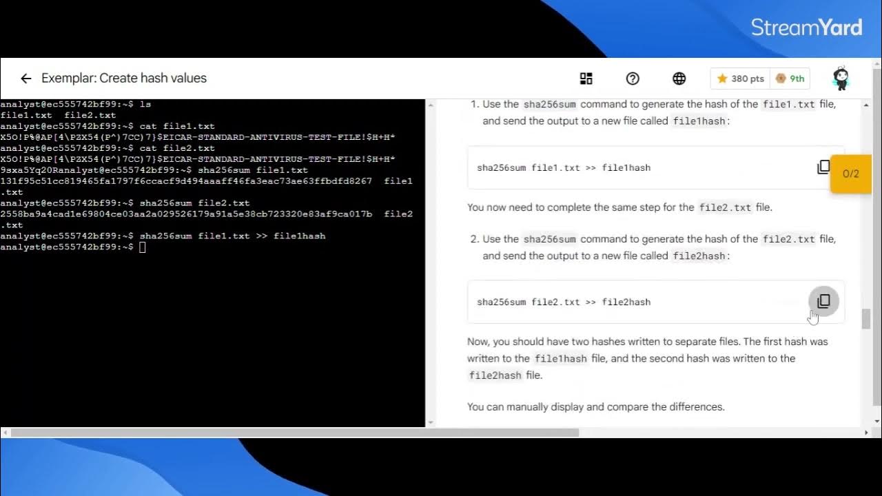 Create hash values - YouTube
