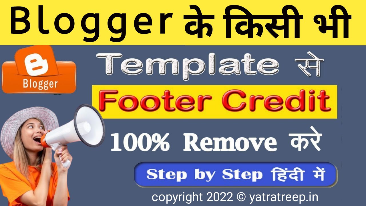 how to remove footer credit link from blogger template|blogger me ...