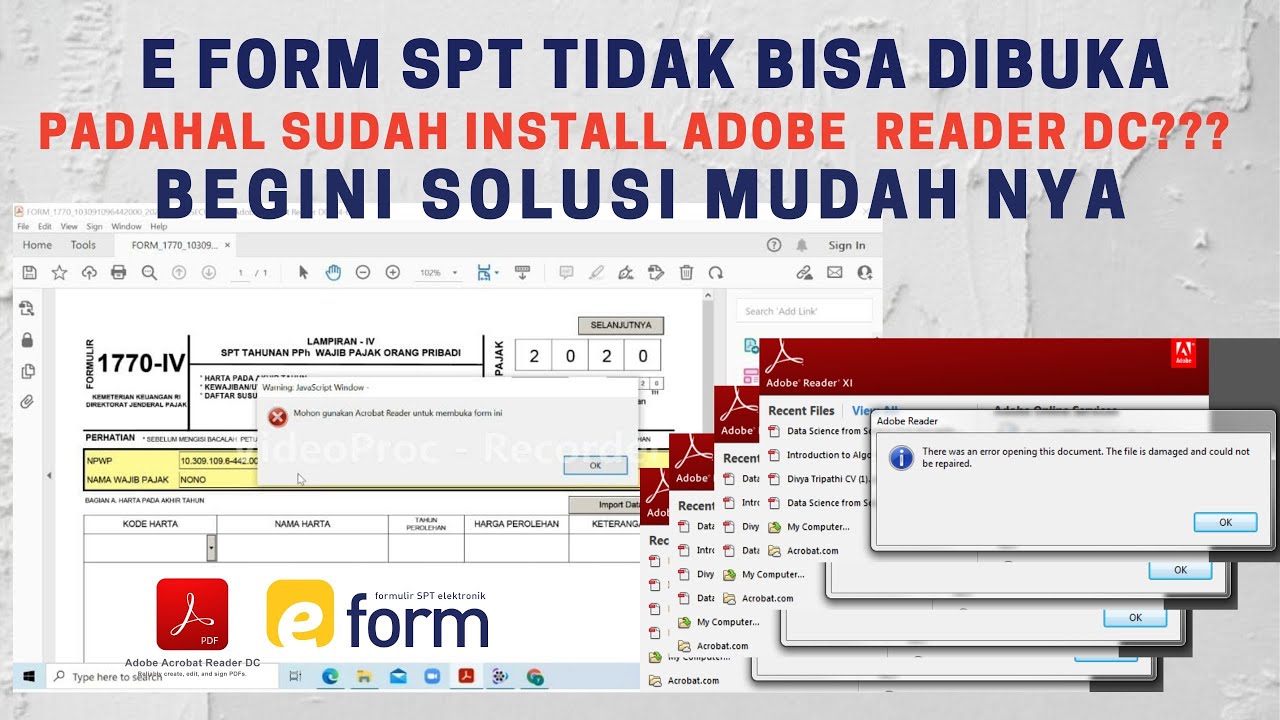 E FORM Tidak Bisa Dibuka Padahal Sudah Install Adobe Acrobat Reader ...