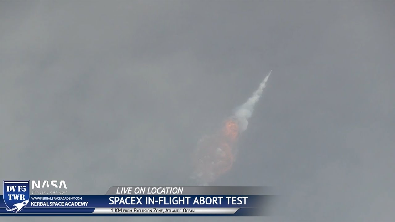 SpaceX Dragon In-Flight Abort and Falcon 9 Explosion - IRL from a Boat ...