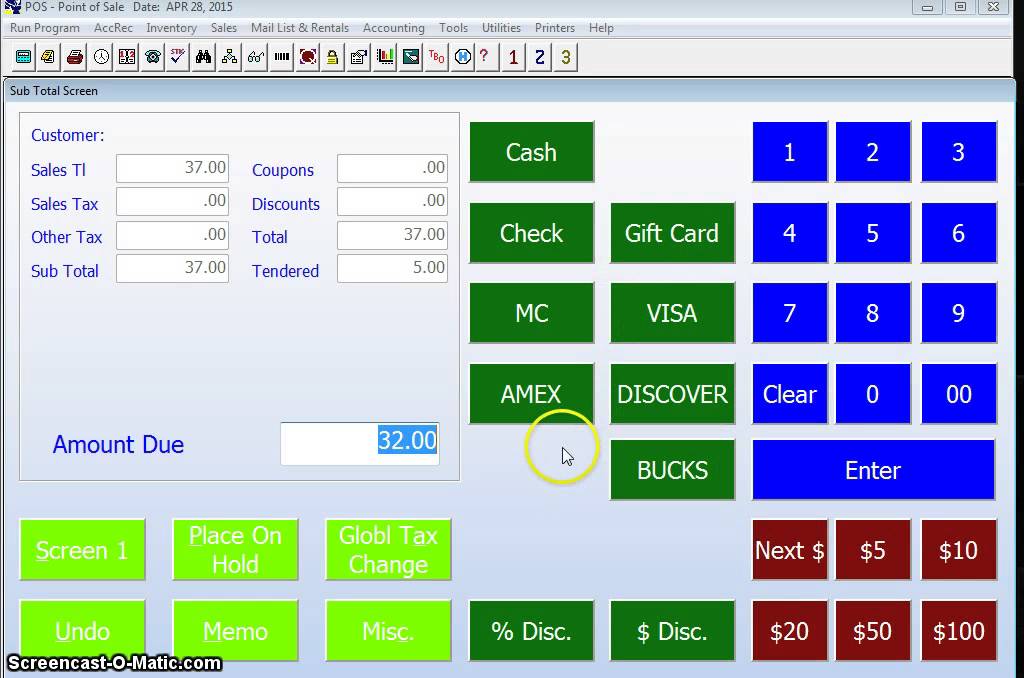 CCV Bucks paying with-Touch Screen - YouTube